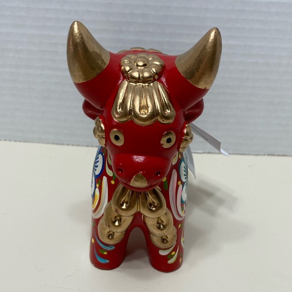 Handcrafted | Art | Peruvian Red Ceramic Toritos De Pucara Bull Folkart ...